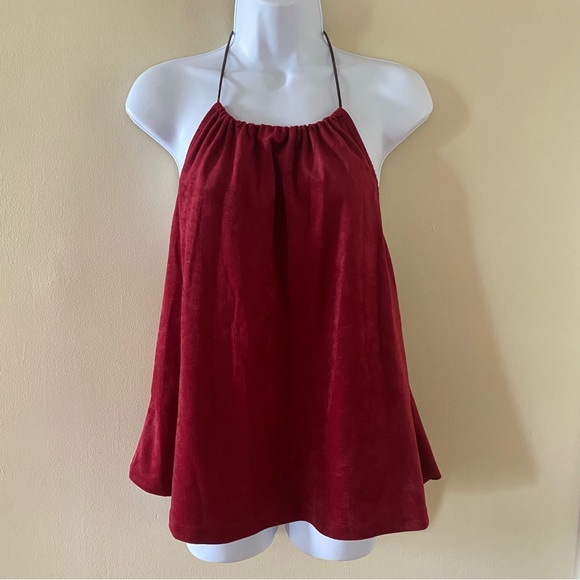 Unbranded | Tops | Vintage Unbranded Deep Red Size 2 String Adjustable ...